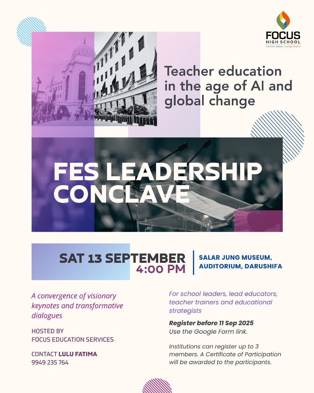 FES LEADERSHIP CONCLAVE | Teacher Education in the Age of AI and Global ...